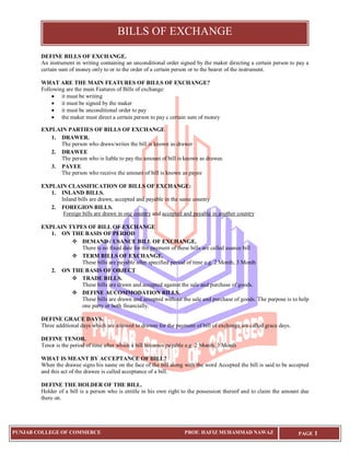 06 bills of exchange | PDF