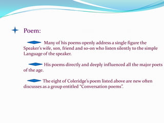 coleridge's poem-poetry | PPTX
