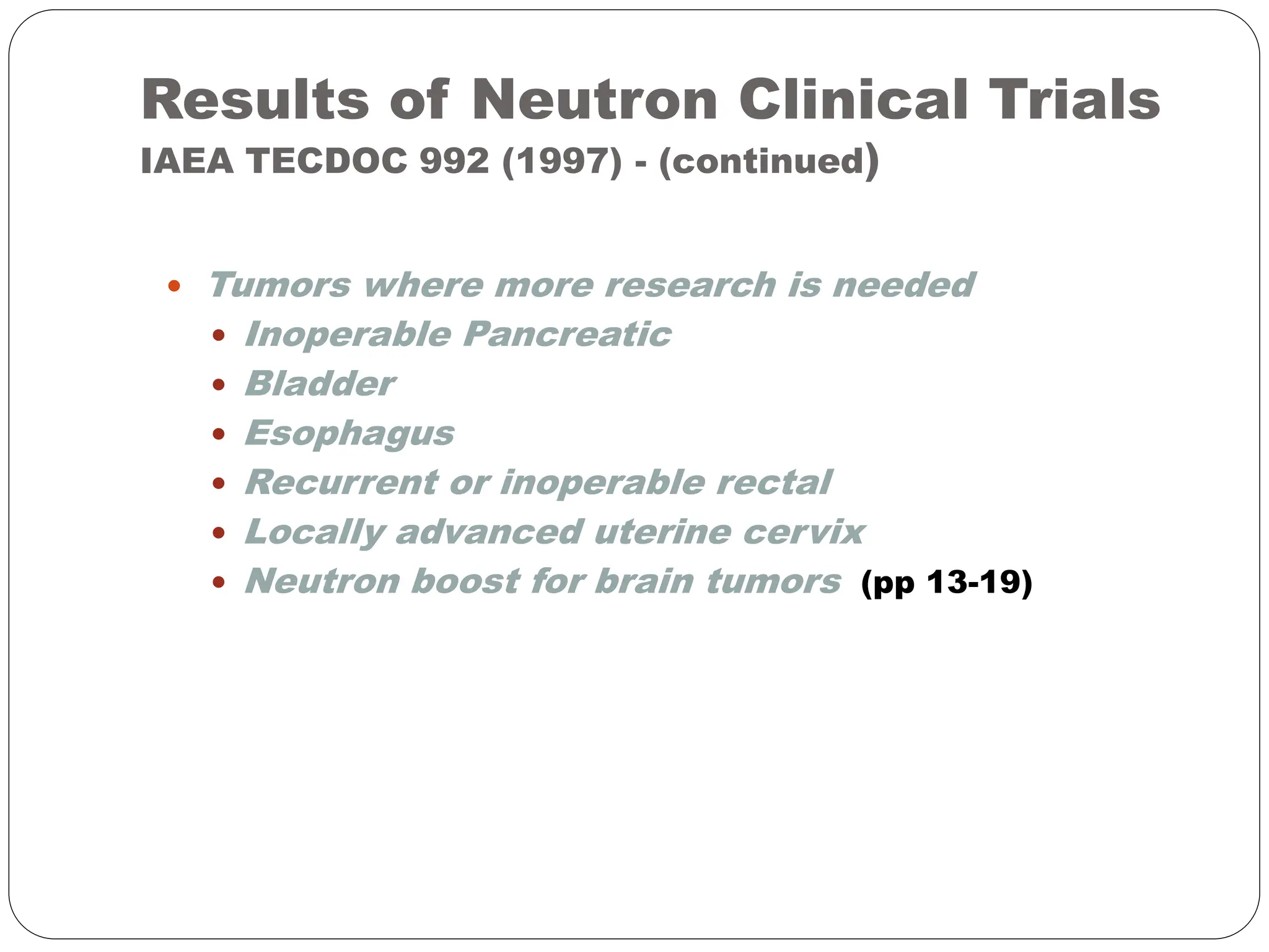 BIPH6106 neutron radiation therapy oncology | PDF