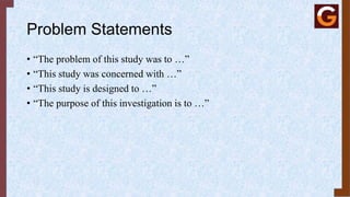 Research Problem and Selecting the research Problem | PPTX