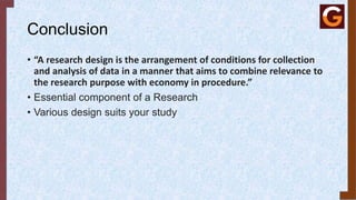 Meaning of Research Design and Need for Research Design, Types of ...