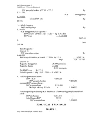 Biaya Overhead Pabrik | DOC