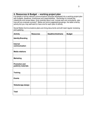 06c.Social Media strategy template | PDF | Social Networking | Internet