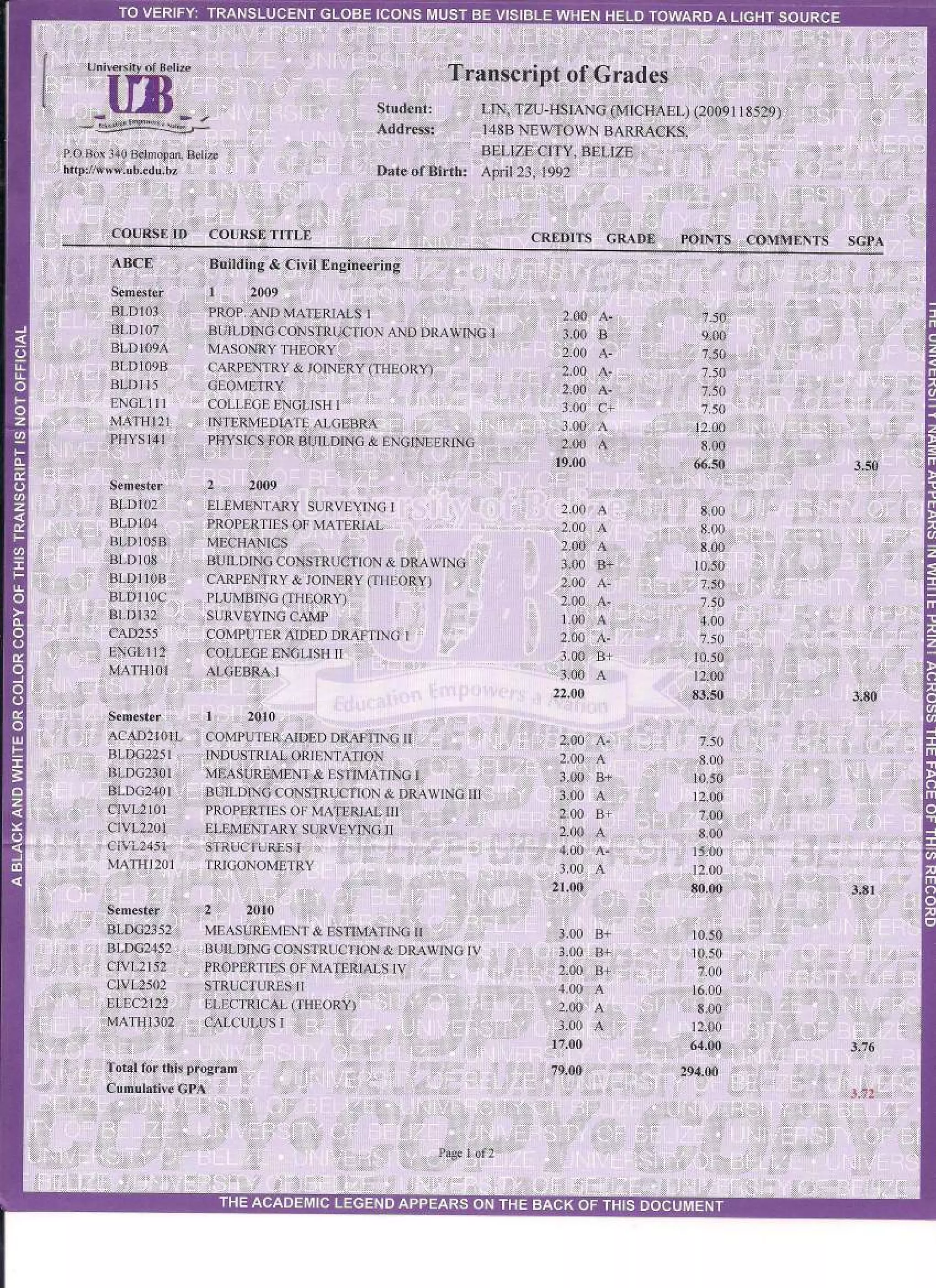 Tzu Hsiang Lin Ub Transcript 2011pressed Pdf