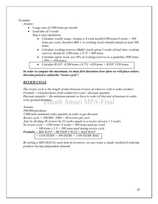 PROCUREMENT & INVENTORY MANAGEMENT | DOCX