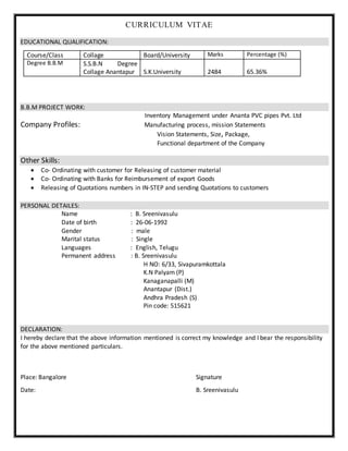 SAP- Resume | DOC