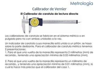 Presentacion de calibradores. Tipos y descripcion. | PPT