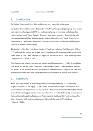 Gareth Noble A001321289 Leadership | PDF | Brain and Nervous System ...