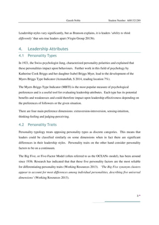 Gareth Noble A001321289 Leadership | PDF | Brain and Nervous System ...