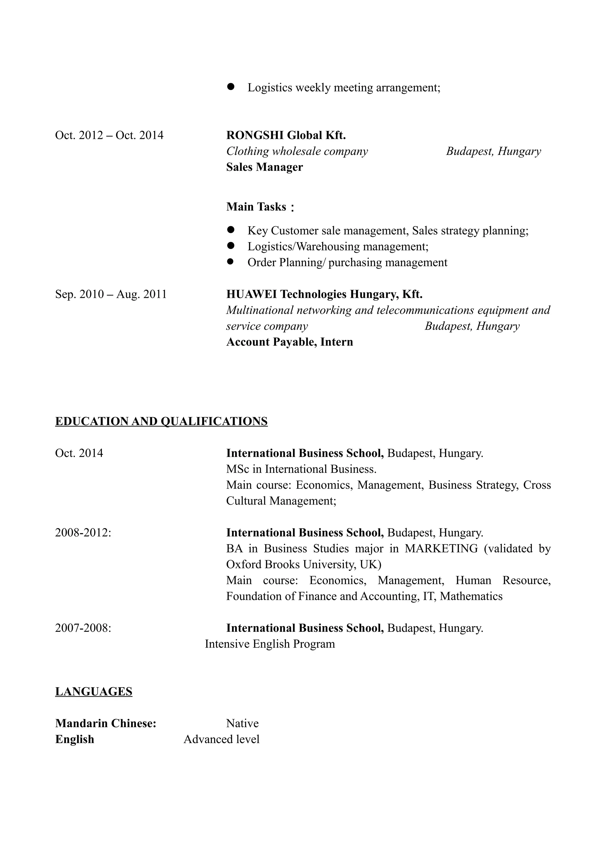 Curriculum Vitae_Mu Jianxiong | PDF