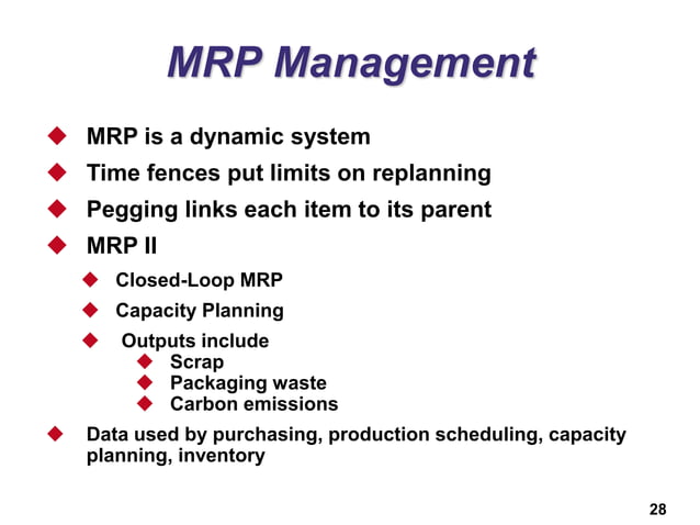 MRP and ERP | PPTX | Logistics | Business