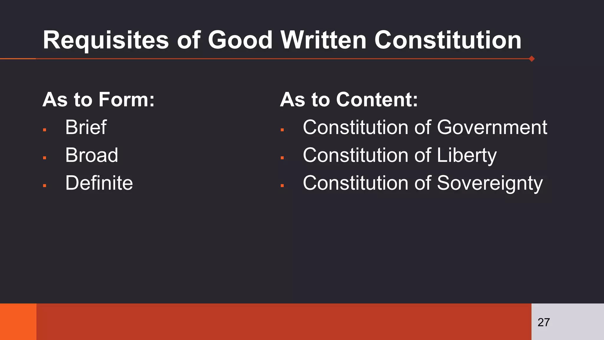 Constitution: Definition and Classifications | PDF