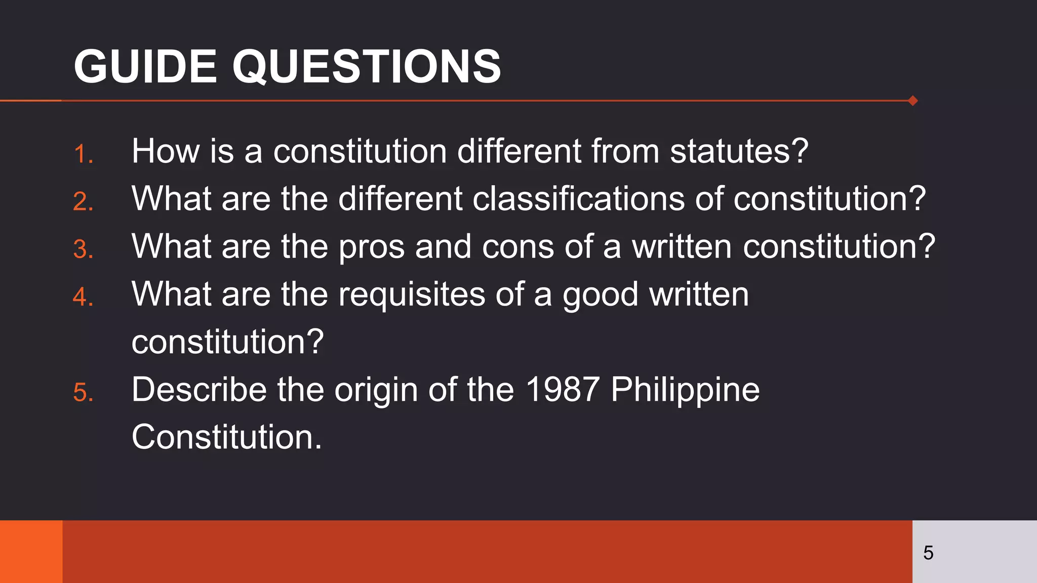 Constitution: Definition and Classifications | PDF
