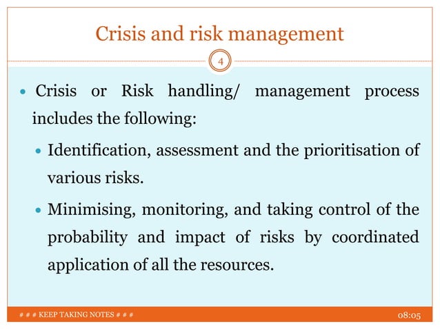 06 Crisis & Risk management | PPTX | Business | Business and Finance