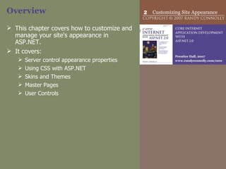 ASP.NET 06 - Customizing Your Sites Appearance | PPT