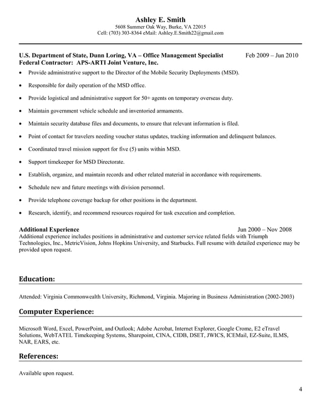 Resume-Smith_Ashley-Mar16 | PDF