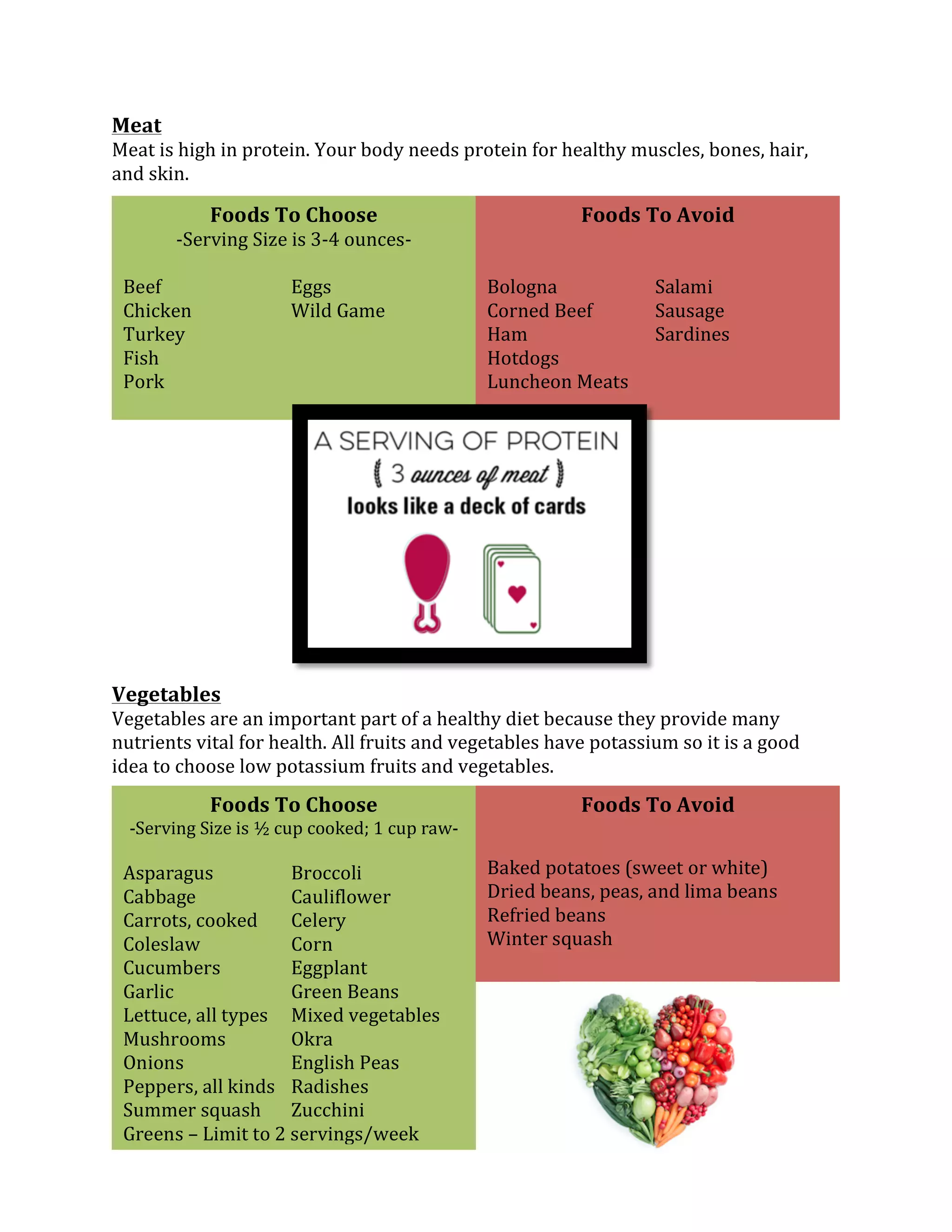Renal Diet Handout | PDF