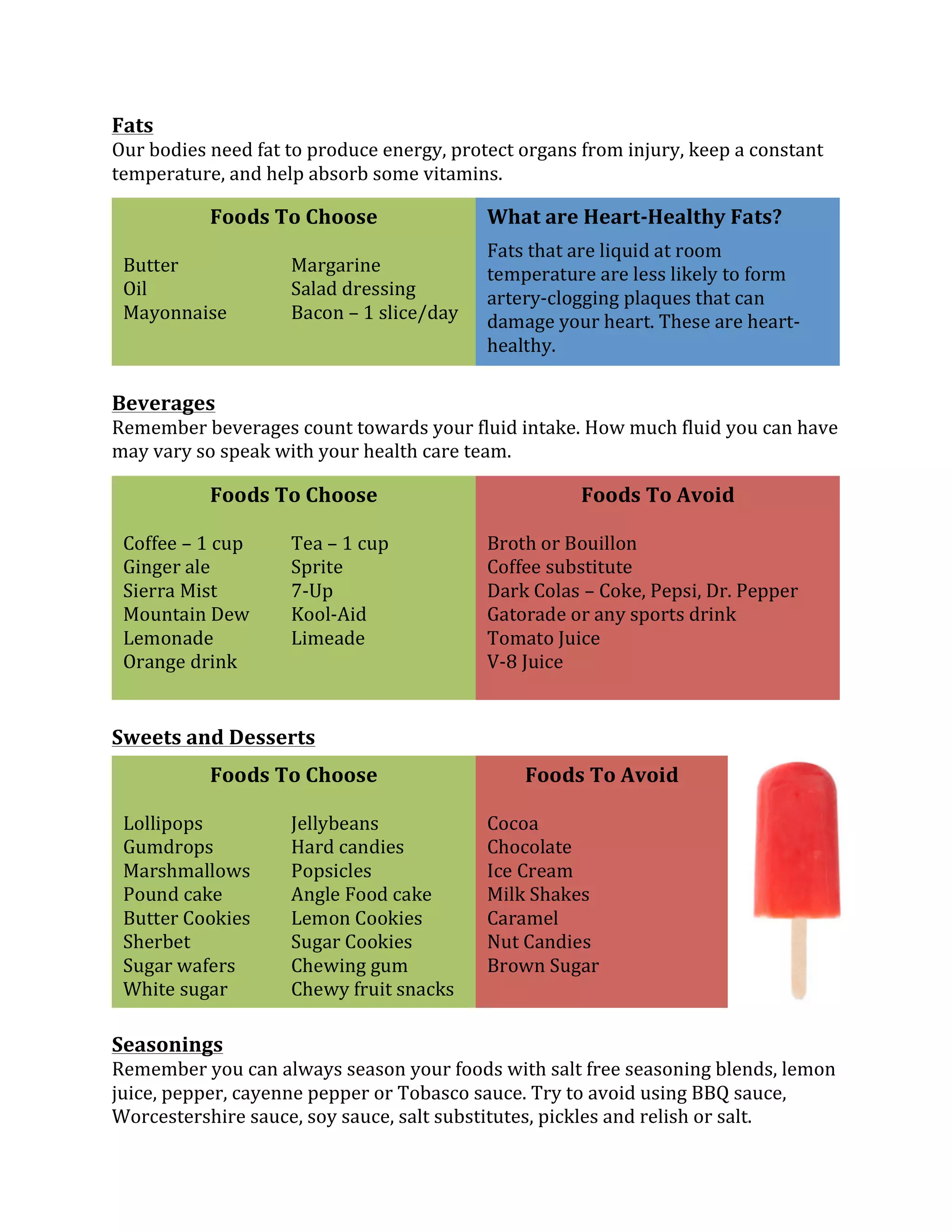 Renal Diet Handout | PDF