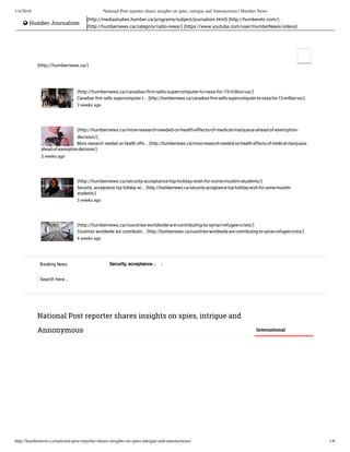 National Post Humber News | PDF