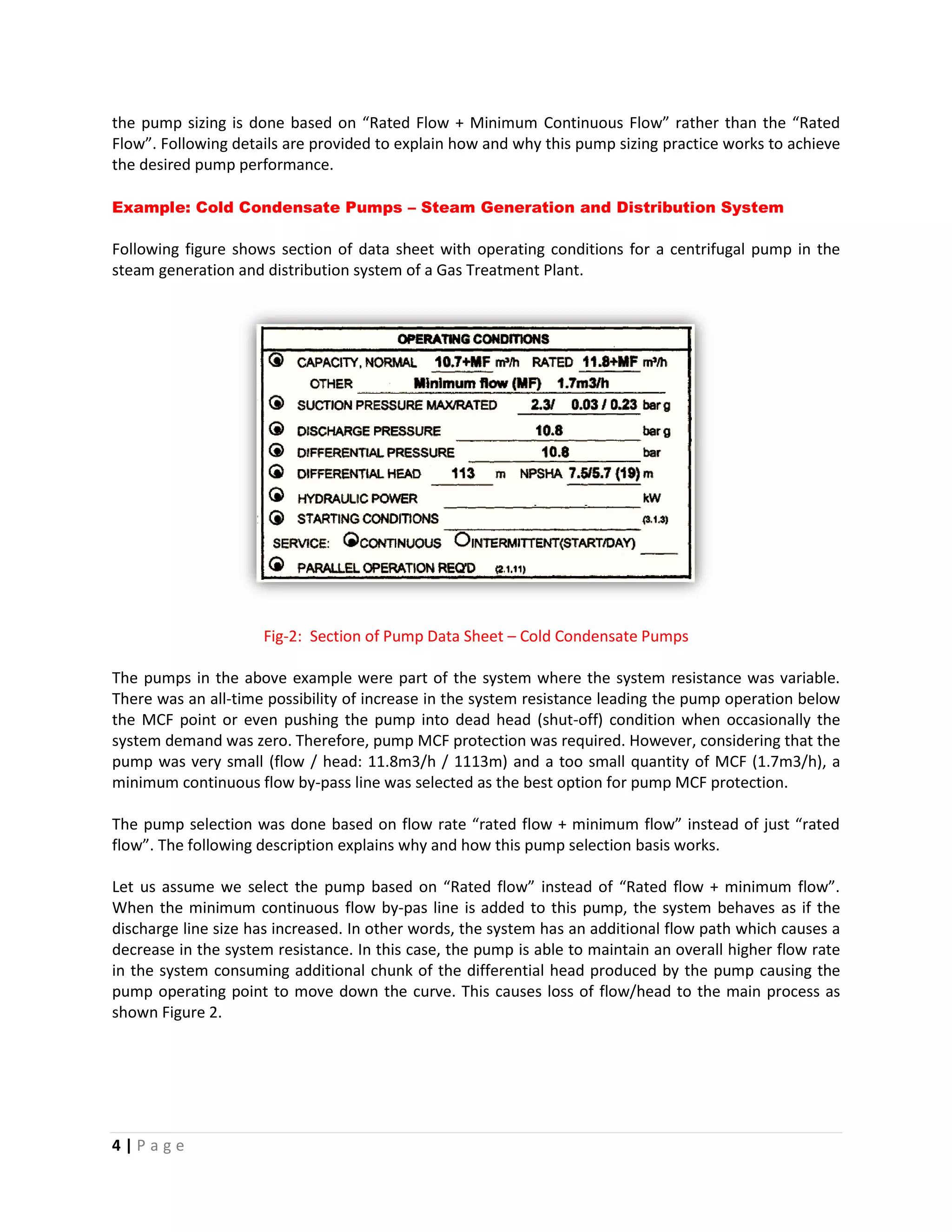 Pump Sizing - Adding Minimum flow to Rated Flow, WHEN & WHY | PDF