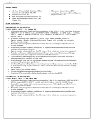 Andre Smith's Federal Resume | PDF