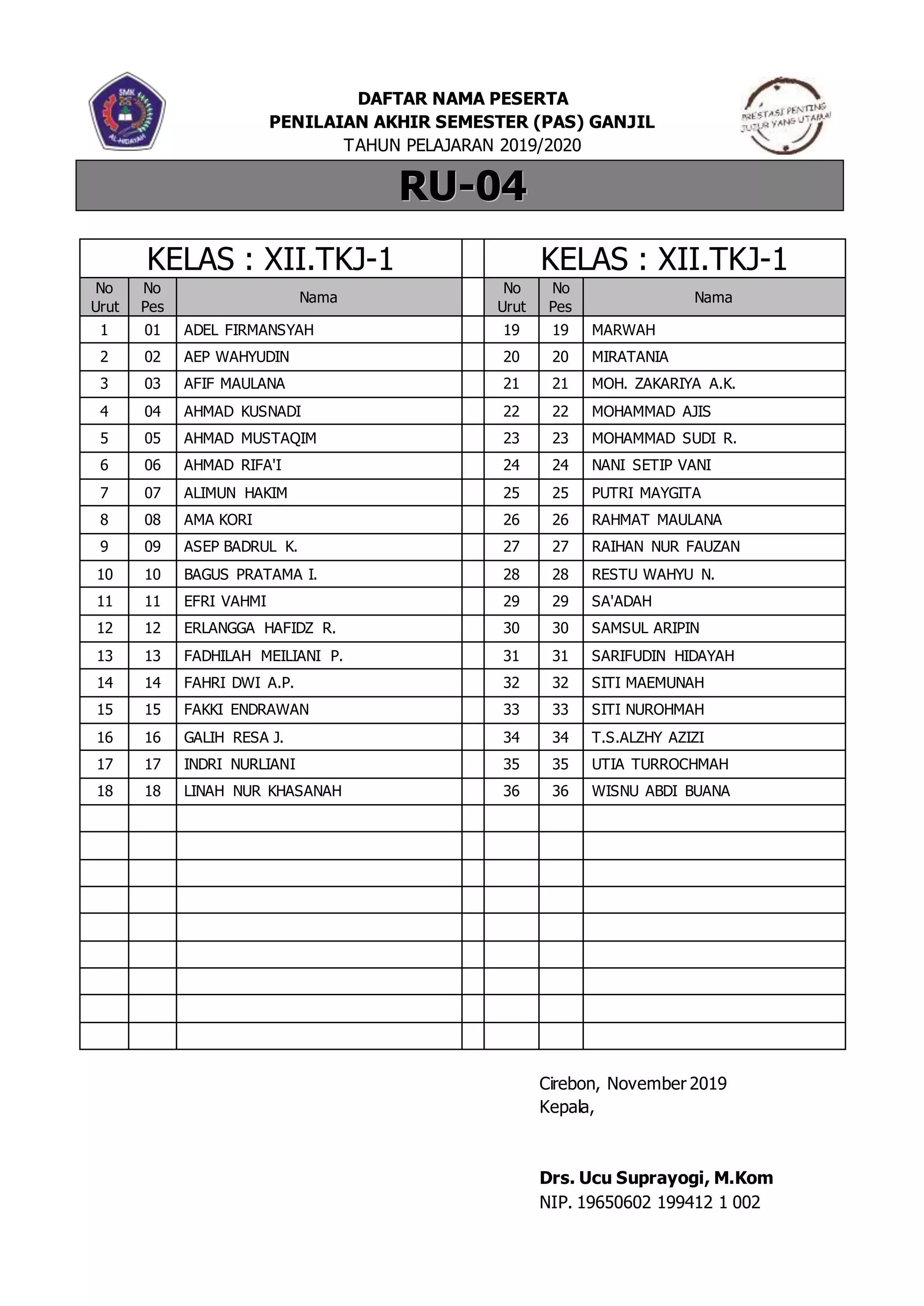 06 daftar nama peserta | DOCX