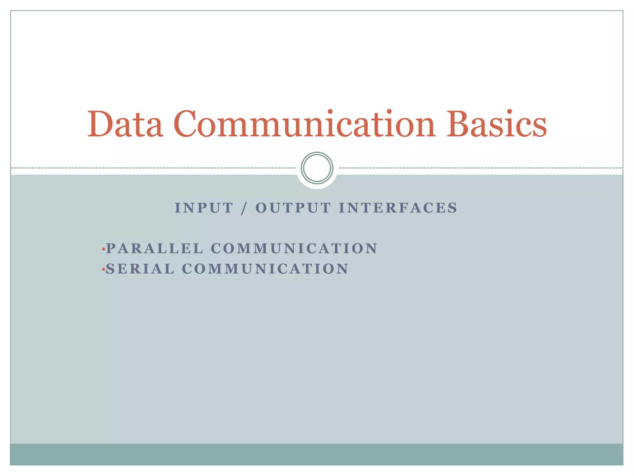 Data Communication Basics | PPT