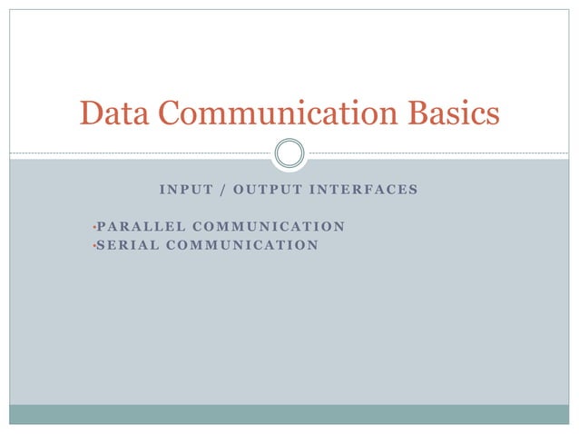 Data Communication Basics | PPT