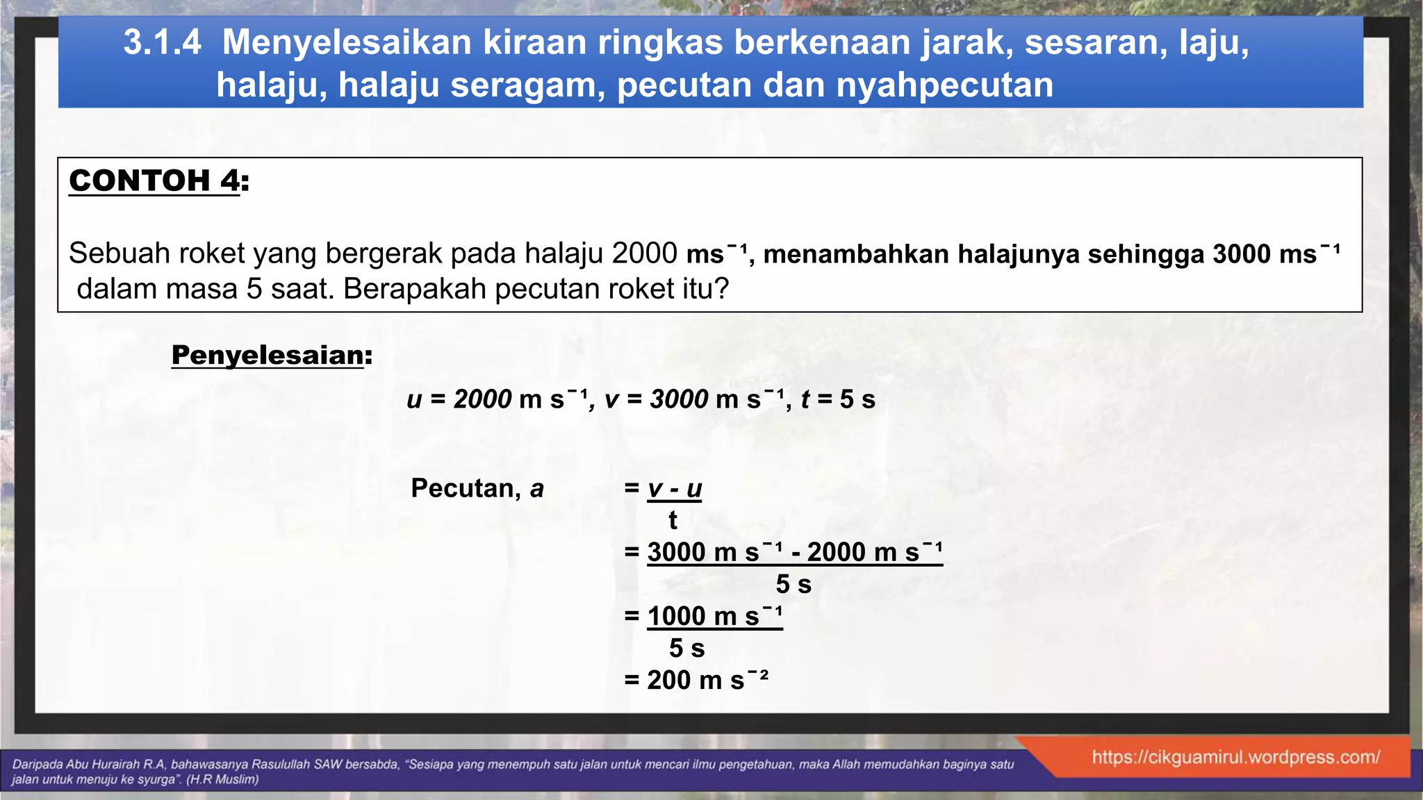 Dsm1021 sains1 Gerakanlinear | PDF