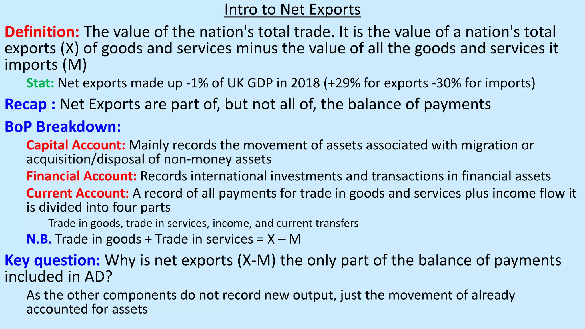 Net Exports (X-M) | PPTX