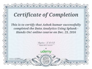 Data Analytics with Splunk | PPT