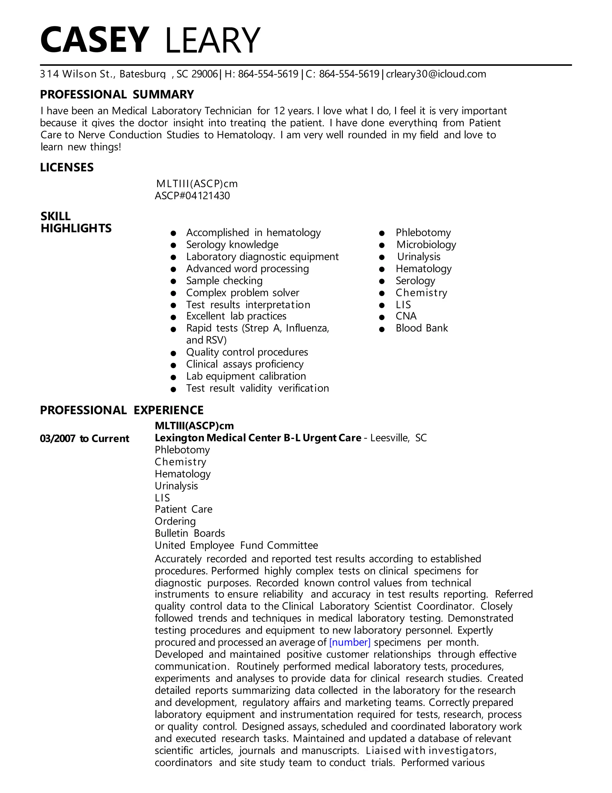 Casey Leary Resume 1 | PDF