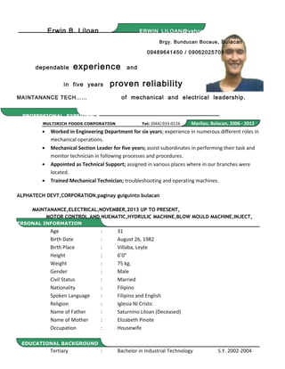 Resume_-_Erwin_Liloan 2 | DOC