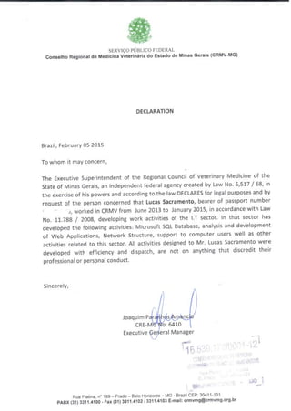 Recommendation Letter Lucas | PDF