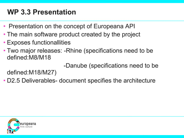 WP 3.3 API and Functional Architecture | PPT | Web Development | Internet
