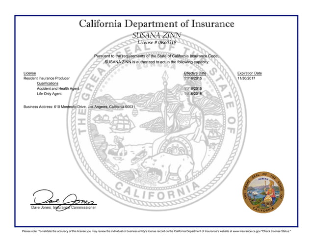 license CA | PDF