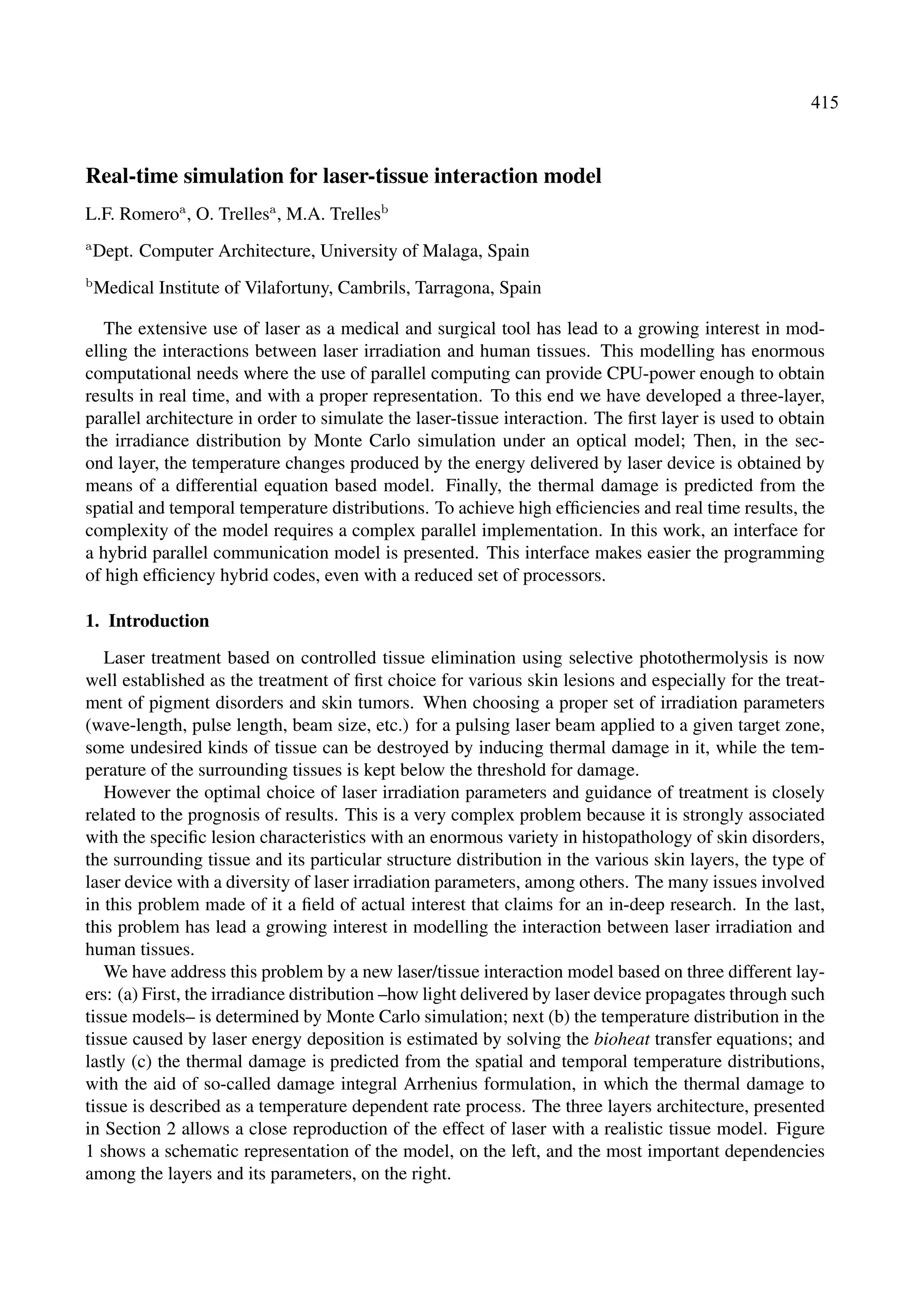 Real-Time Simulation for Laser-Tissue Interaction Model | PDF