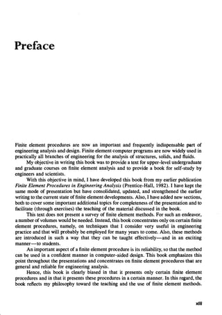 Finite element procedures by k j bathe | PDF