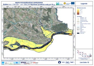 Project Danube FLOODRISK, Slovakia, Flood hazard maps, Water flow speed ...