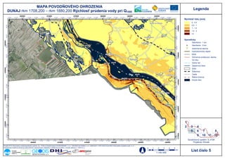 Project Danube FLOODRISK, Slovakia, Flood hazard maps, Water flow speed ...