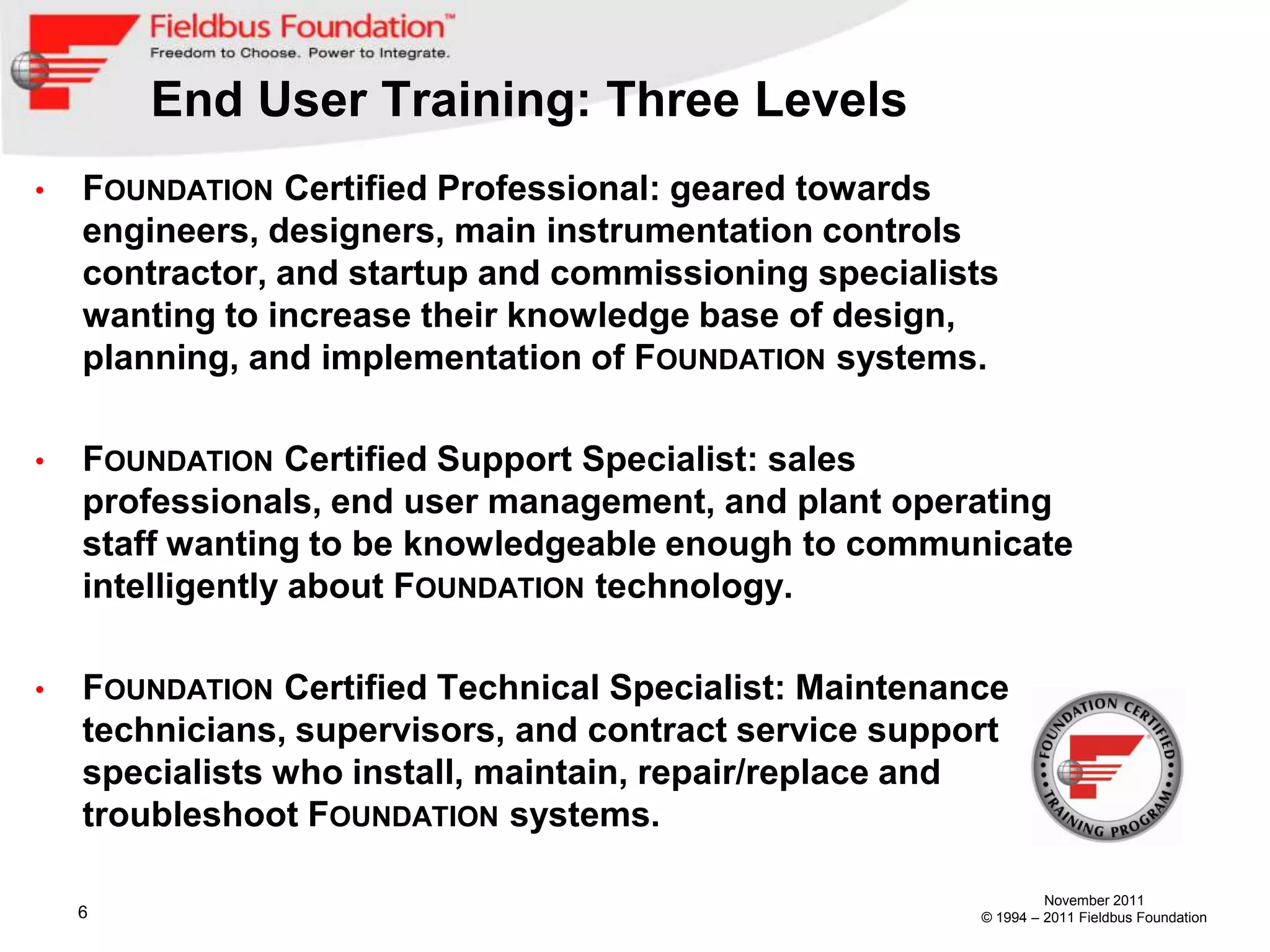 06 fieldbus foundation training media day presentation final | PPTX