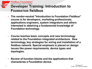 06 fieldbus foundation training media day presentation final | PPTX