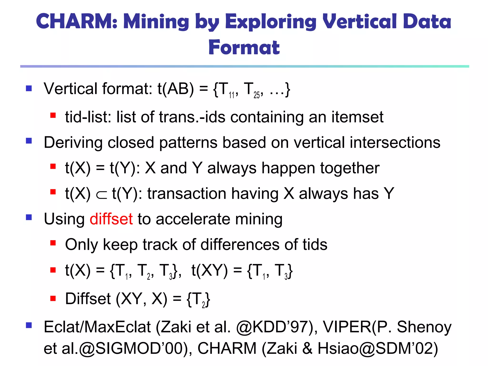 Mining Frequent Patterns, Association and Correlations | PPT