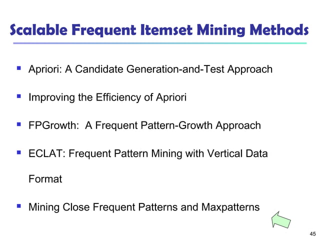 Mining Frequent Patterns, Association and Correlations | PPT