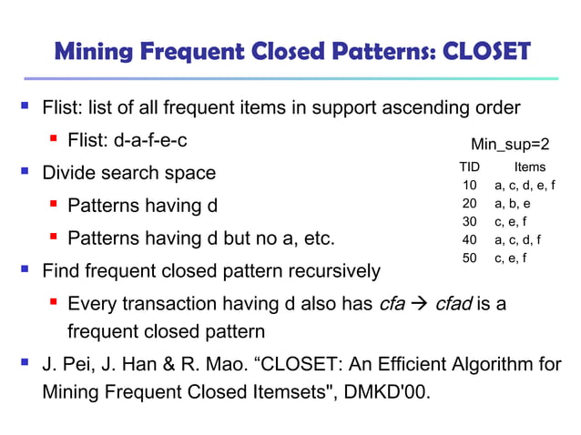 Mining Frequent Patterns, Association and Correlations | PPT