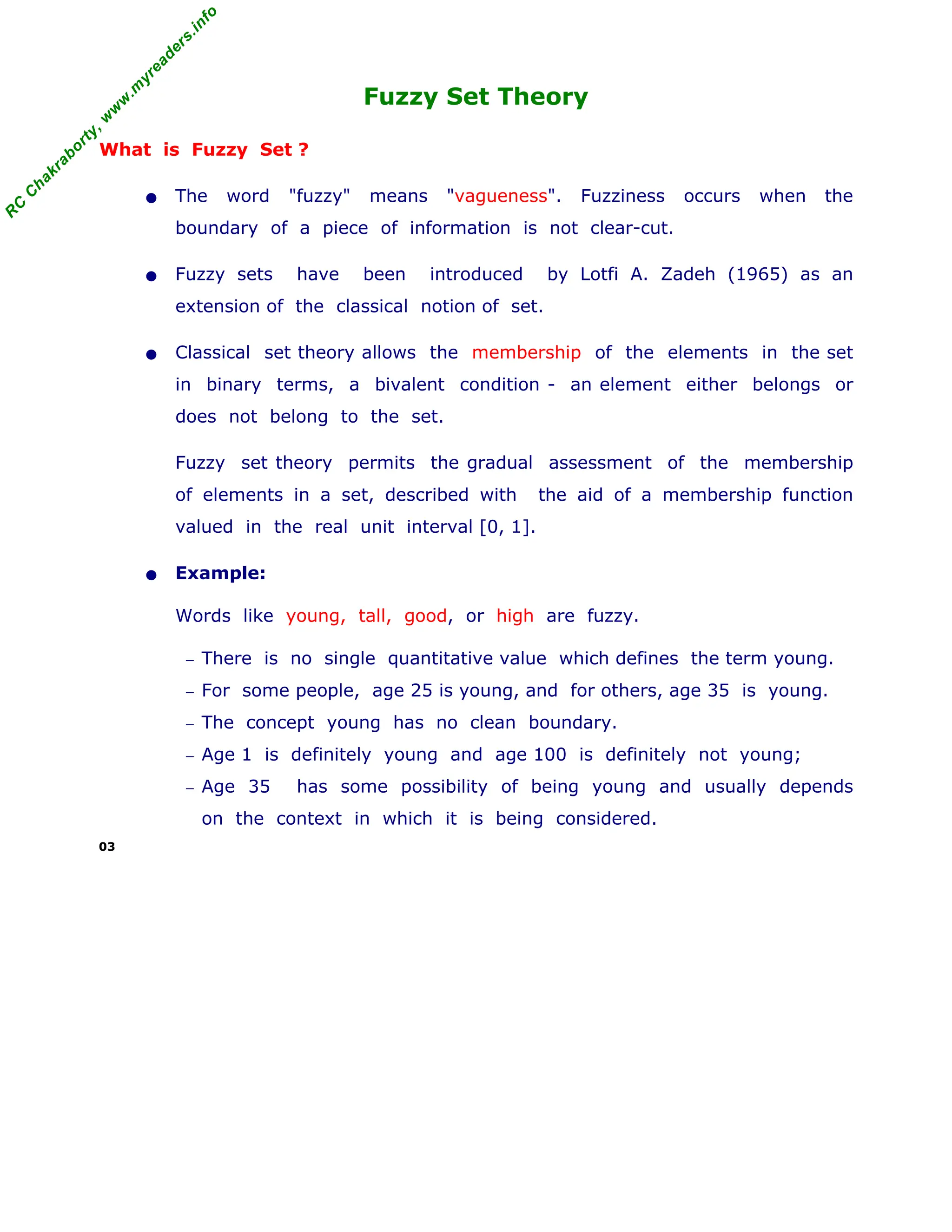 Fuzzy Set Theory and Classical Set Theory (Soft Computing) | PDF