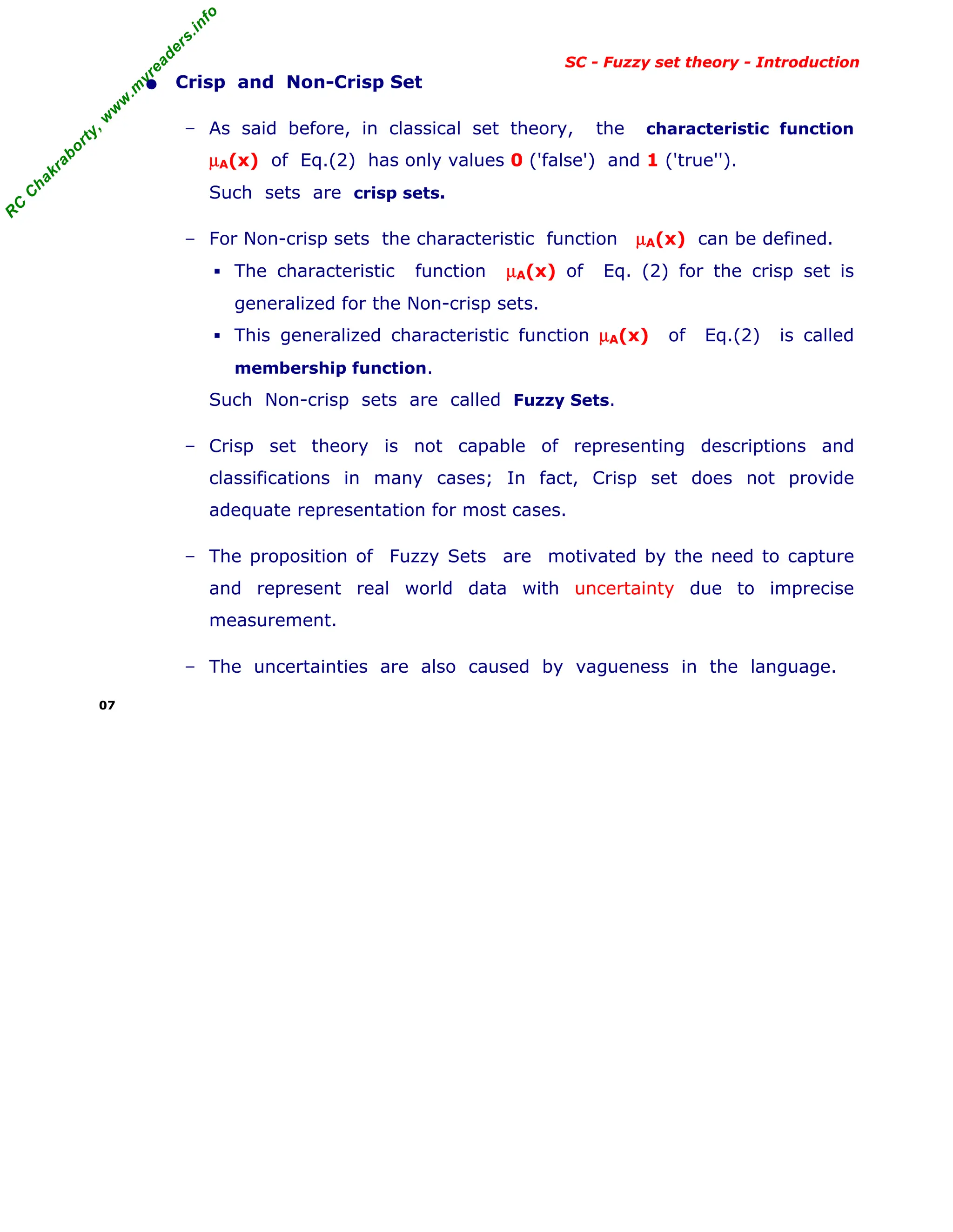 Fuzzy Set Theory and Classical Set Theory (Soft Computing) | PDF