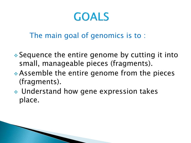Tools of Genomics | PPTX | Biological Sciences | Science
