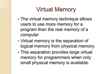 Virtual Mapping in Virtual Memory | PPTX