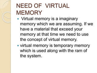 Virtual Mapping in Virtual Memory | PPTX